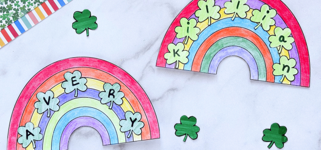 Rainbow Name Craft - This Tiny Blue House