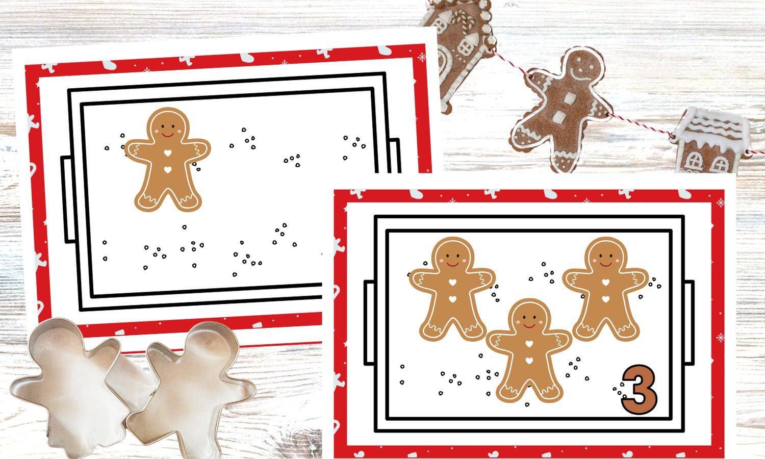 Gingerbread Man Number Matching