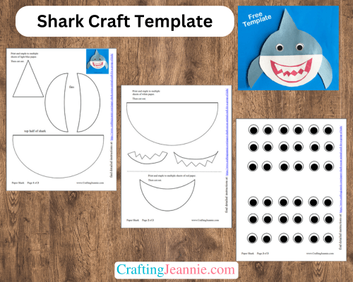 Easy Paper Shark Craft (Free Template) - Crafting Jeannie