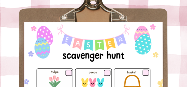 Easter Scavenger Hunt (Free Printable Template) - This Tiny Blue House
