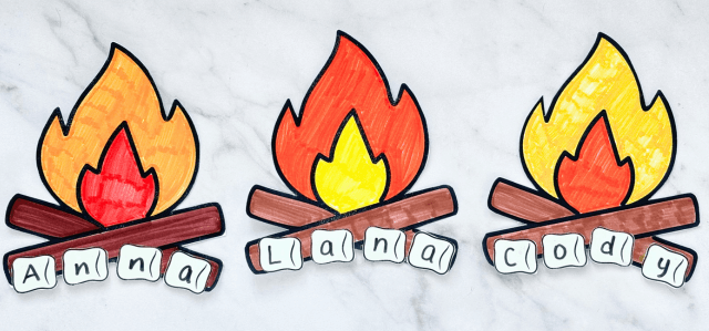 Campfire Name Craft - This Tiny Blue House