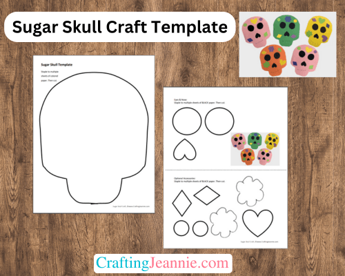 Sugar Skull Craft (Free Template) - Crafting Jeannie
