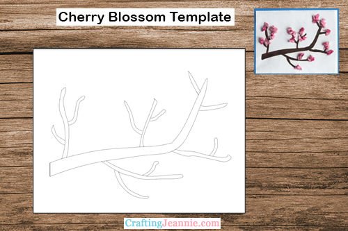Cherry Blossom Craft (Free Template) - Crafting Jeannie