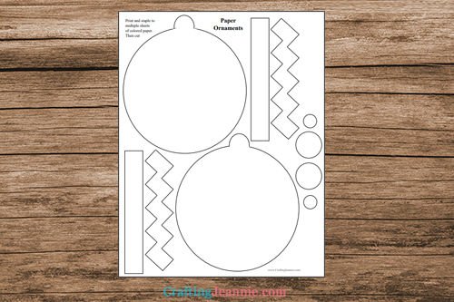 Easy Paper Christmas Ornament (Free Template) - Crafting Jeannie