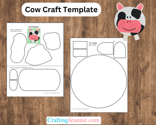 Cow Craft (Free Template) - Crafting Jeannie