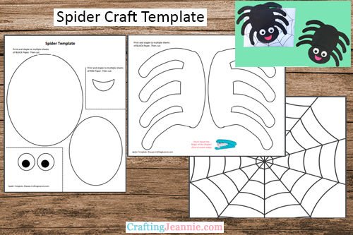 Spider Craft (Free Template) - Crafting Jeannie