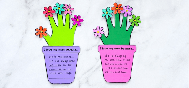 Mother's Day Handprint Craft - This Tiny Blue House