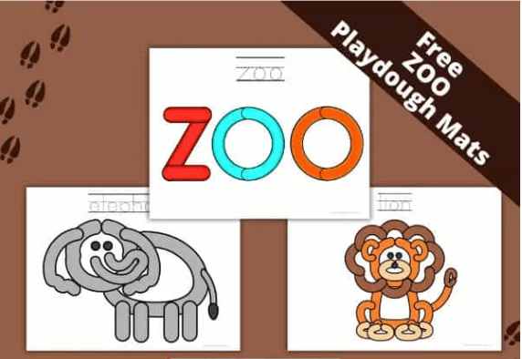 Zoo Playdough Mats - Free PDF - Crafting Jeannie