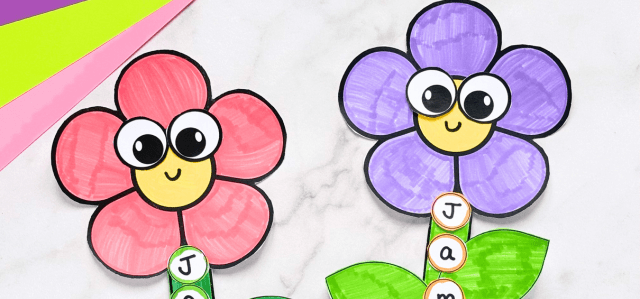 Flower Name Craft - This Tiny Blue House