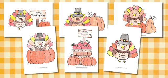 Thanksgiving Coloring Pages - This Tiny Blue House