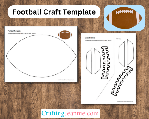 Football Craft (Free Template) - Crafting Jeannie
