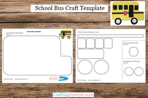 School Bus Craft (Free Template) - Crafting Jeannie
