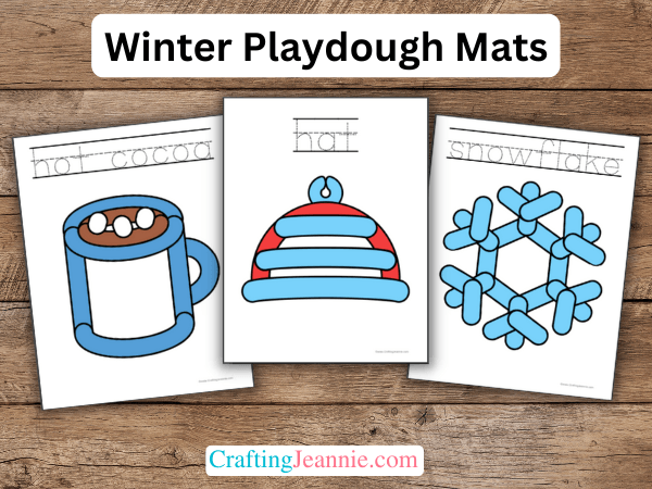 Winter Playdough Mats - Free PDF - Crafting Jeannie