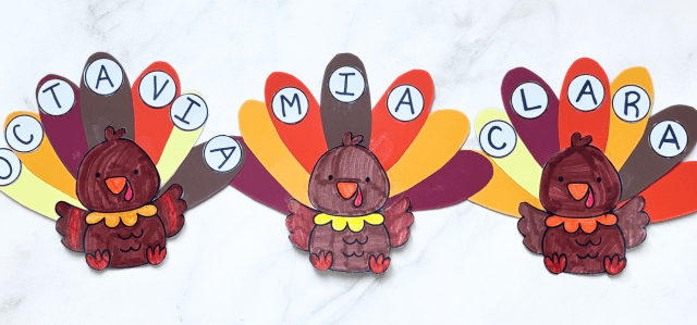 Turkey Name Craft - This Tiny Blue House