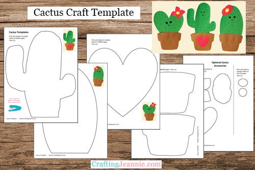 Cactus Crafts (Free Template) - Crafting Jeannie