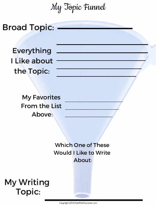 How to Create Writing Topics That Excite Your Kids Using a Topic Funnel