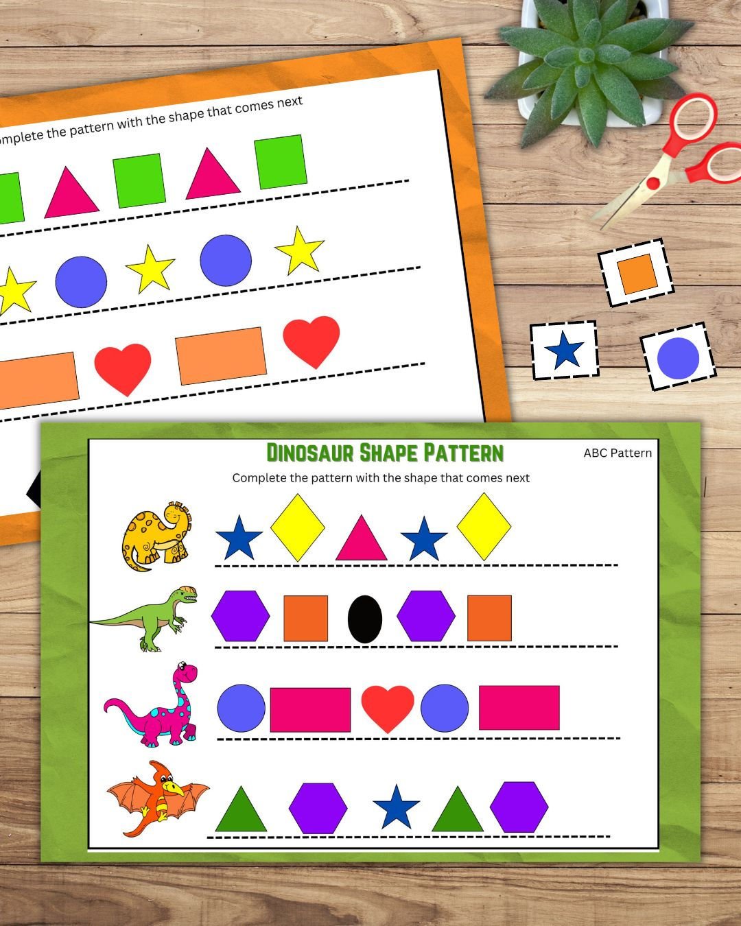 Dinosaur Shape Pattern Activity