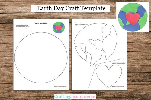 Earth Day Craft (Free Printable) - Crafting Jeannie