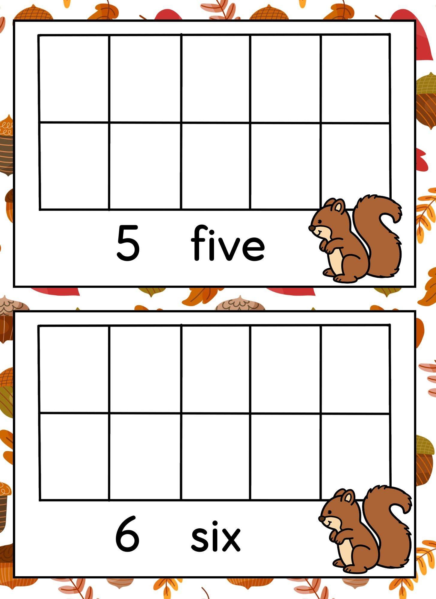 Squirrel Ten Frame