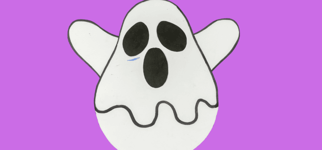 Easy Ghost Craft for Halloween - This Tiny Blue House