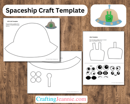 Preschool Spaceship Craft (Free Template) - Crafting Jeannie