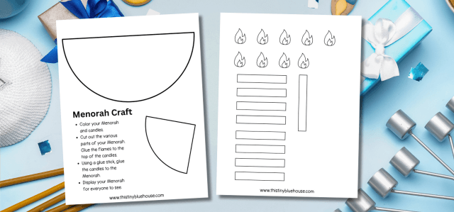 Menorah Craft For Kids - This Tiny Blue House