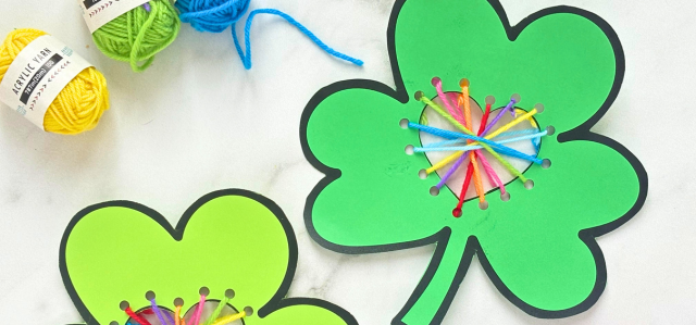 Shamrock Lacing Craft - This Tiny Blue House