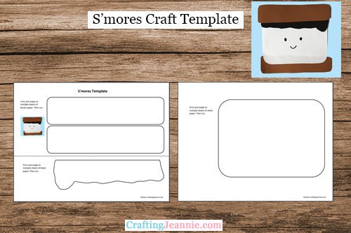 S'mores Craft (Free Printable) - Crafting Jeannie