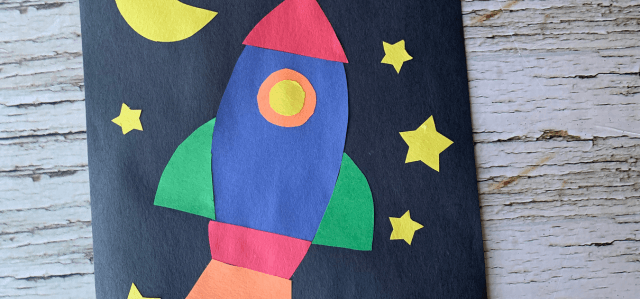 Printable Rocket Template Craft - This Tiny Blue House