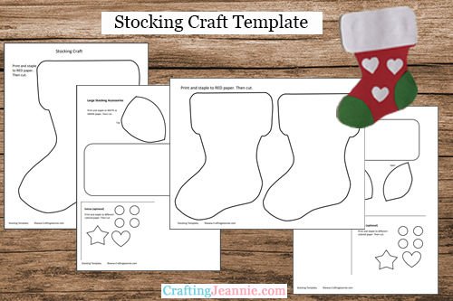 Christmas Stocking Craft (Free Printable Template) - Crafting Jeannie