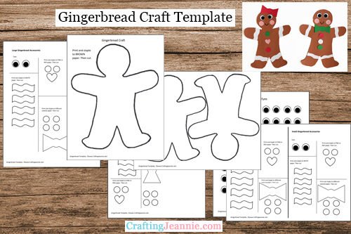 Gingerbread man Craft (Free Template) - Crafting Jeannie